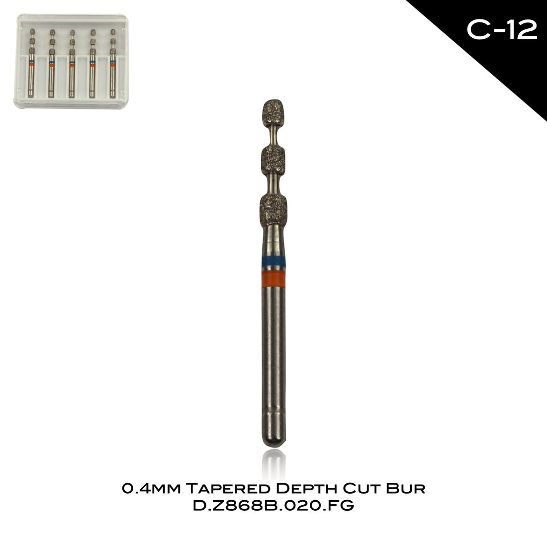 0.4mm Tapered Depth Cut Bur - C-12 – Incidental