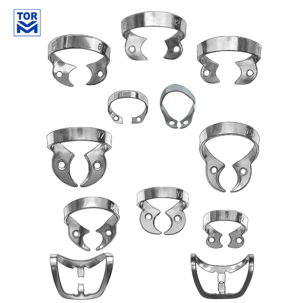 Tor VM: Wingless Rubber Dam Clamps (Silver) – Incidental