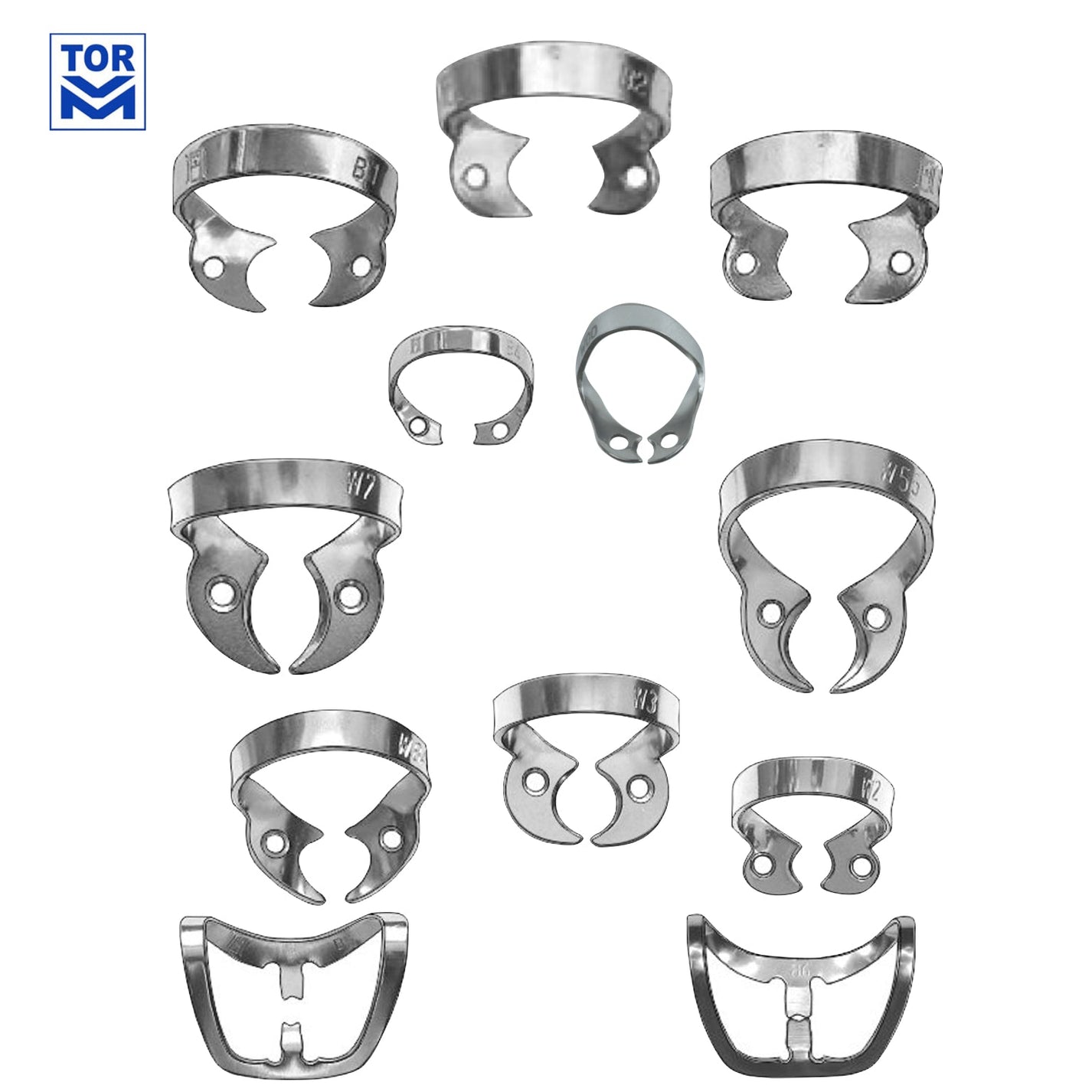 Tor VM: Wingless Rubber Dam Clamps (Silver) – Incidental